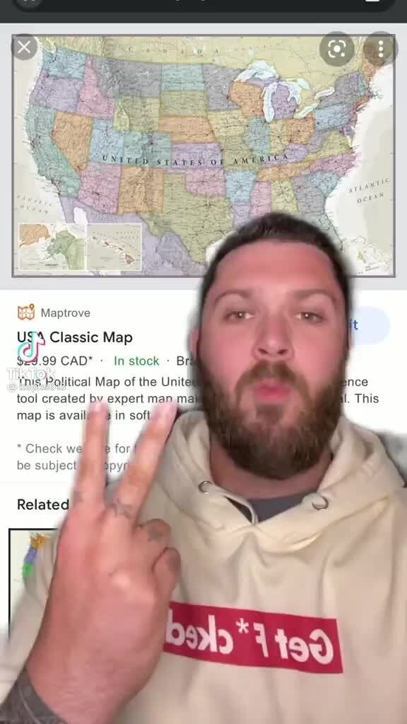 Maptrove US Classic Map ~=4.99 CAD* Instock Political Map of the Unite ...