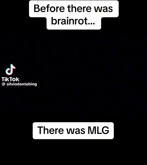 Before there was brainrot... TikTok silviodantebing There was MLG - iFunny