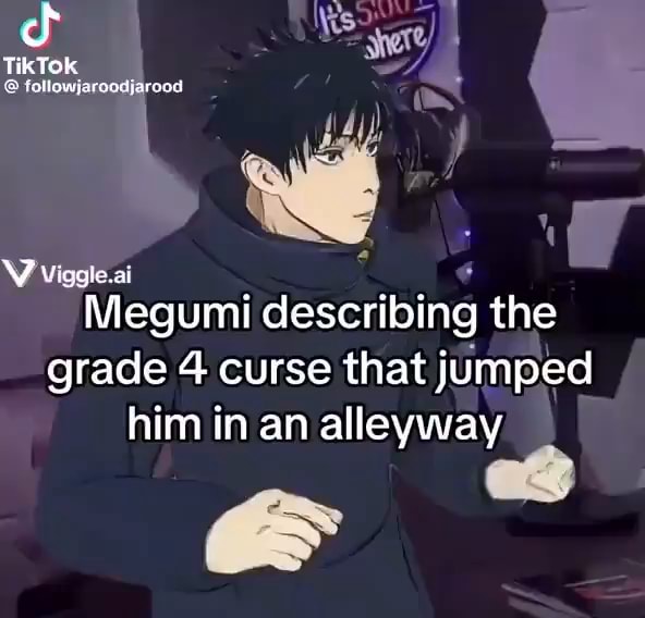 TikTok followjaroodjarood I j we ON ai Megumi describing the grade 4 ...