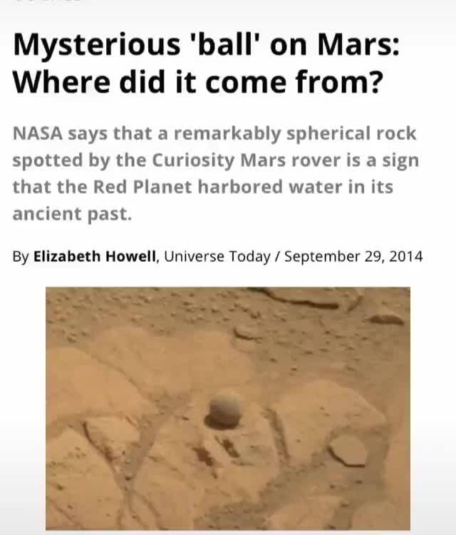 Mysterious 'ball' on Mars: Where did it come from? NASA says that a ...