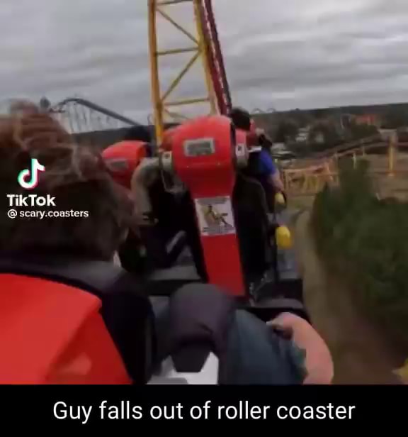 TikTok Guy falls out of roller coaster - iFunny