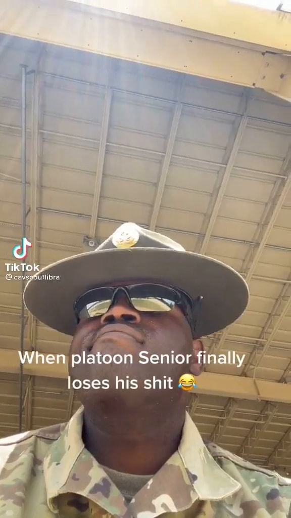 TikTok When platoon Senior finally loses his shit - - iFunny