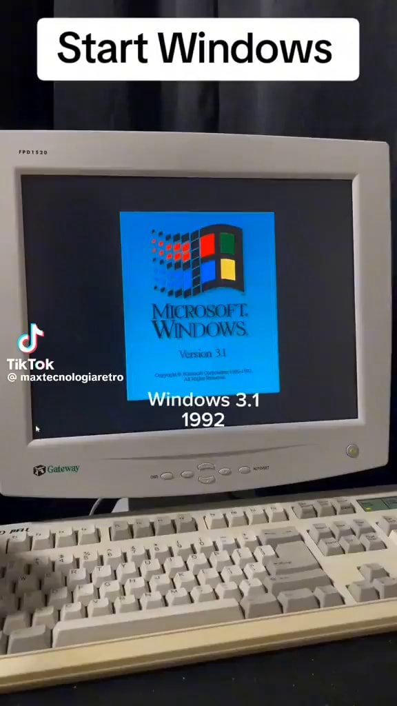 Start Windows MICROSOFT. WINDOWS 1992 TikTok axtecnologiaretro - iFunny