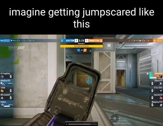 Imagine getting jumpscared like this ow oee - iFunny