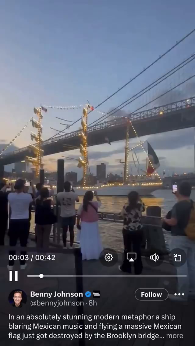 Benny Johnson Follow In an absolutely stunning modern metaphor a ship blaring Mexican music and ...