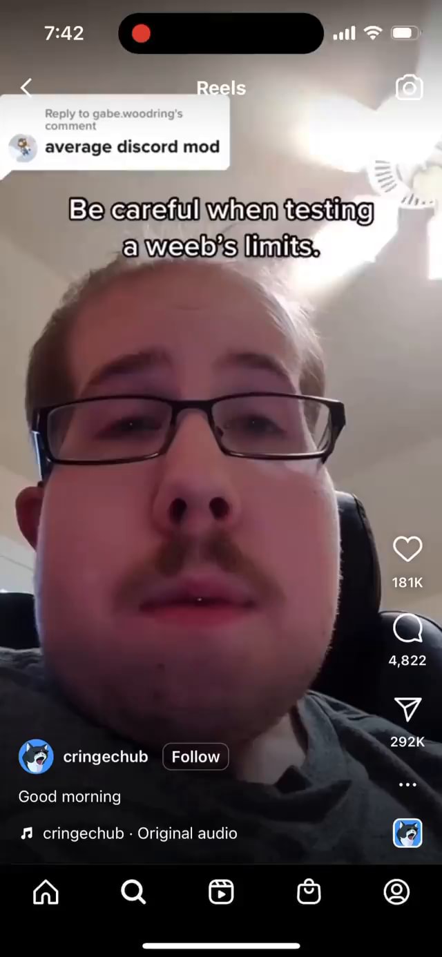 Re to average discord mod Be careful when testing limits, 181K 4,822 ...