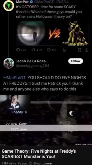 MatPat @ It's OCTOBER, time for some SCARY theories! Which of these ...