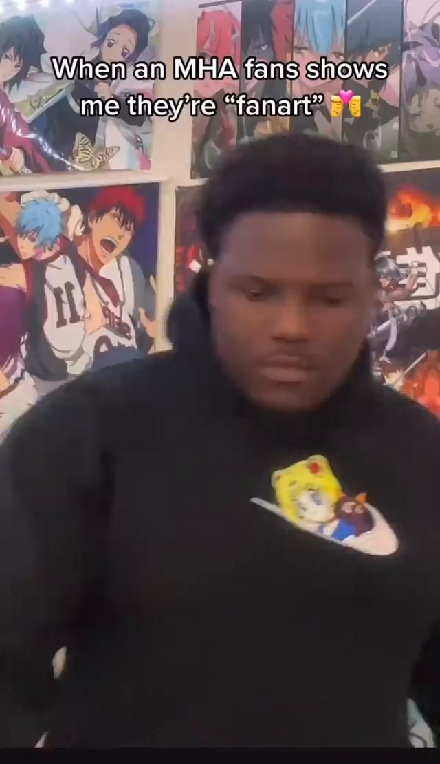 When an MHA fans shows me they're "fanart" - iFunny