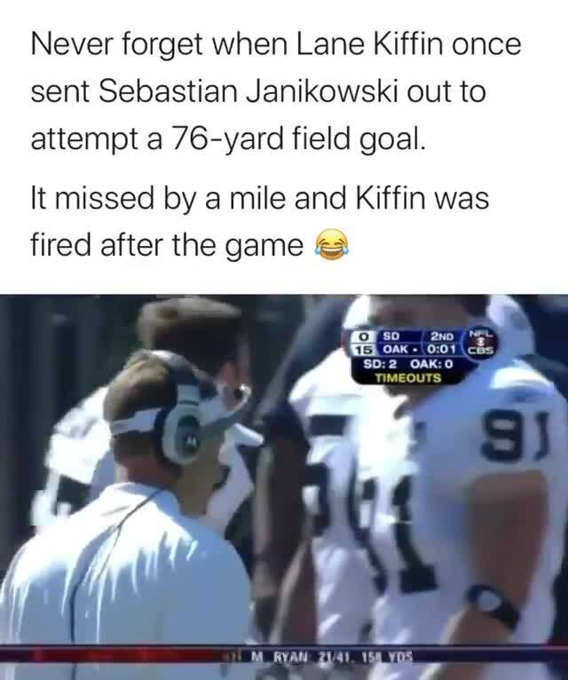 Never forget when Lane Kiffin once sent Sebastian Janikowski out to ...