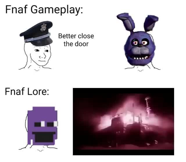 Fnaf Gameplay: Better close the door Fnaf Lore: - iFunny