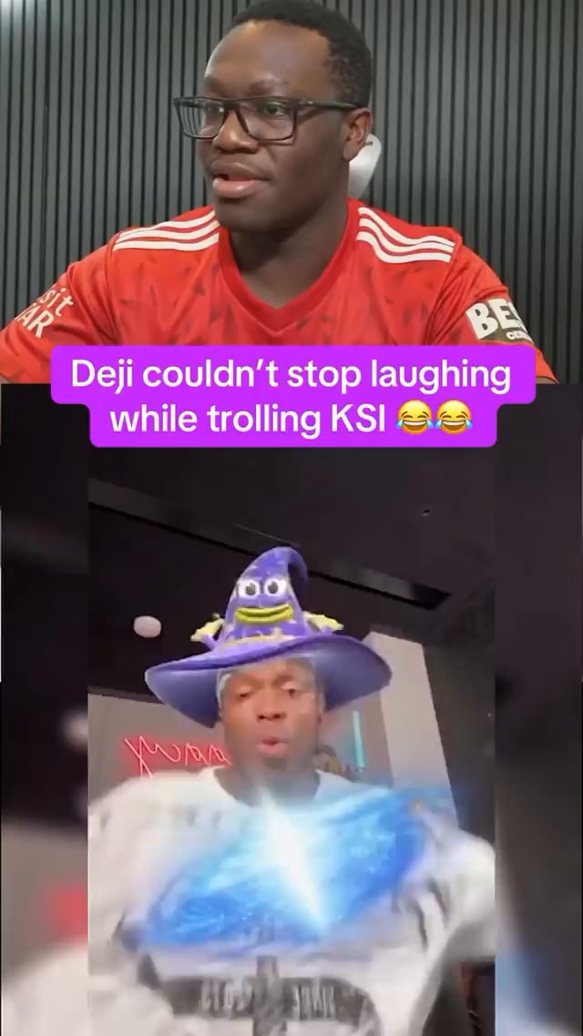 Deji couldn't stop laughing while trolling KSI - iFunny