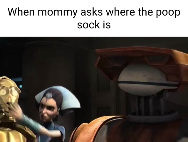 When mommy asks where the poop sock is - iFunny