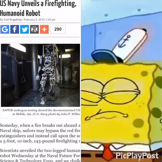 US Navy Unveils a Firefighting, Humanoid Robot SAFFIR undergoes testing ...