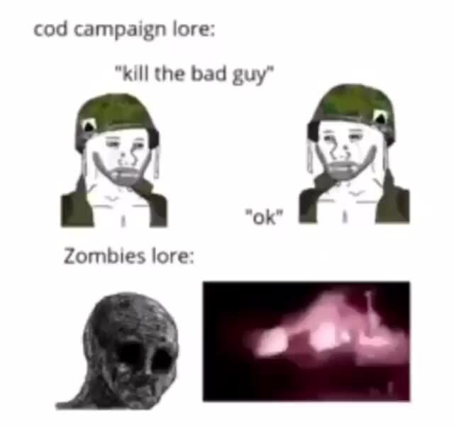 Cod campaign lore "kill the bad guy" RA Zombies lore - iFunny