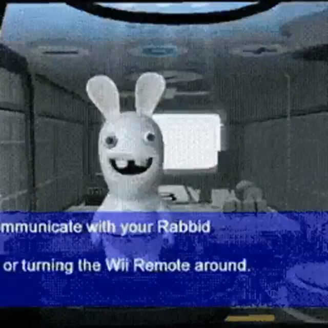 Your Rabbid or turning the Wii Remote around. - iFunny
