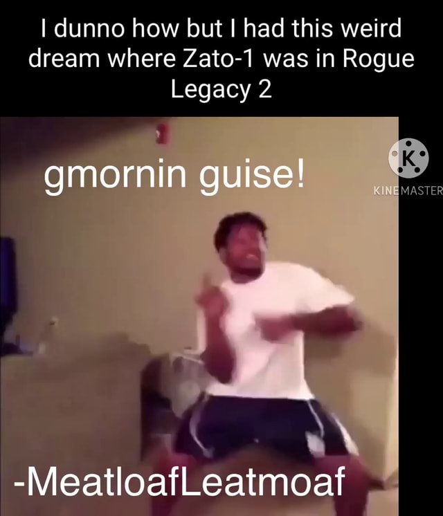I dunno how but I had this weird dream where Zato-1 was in Rogue Legacy ...