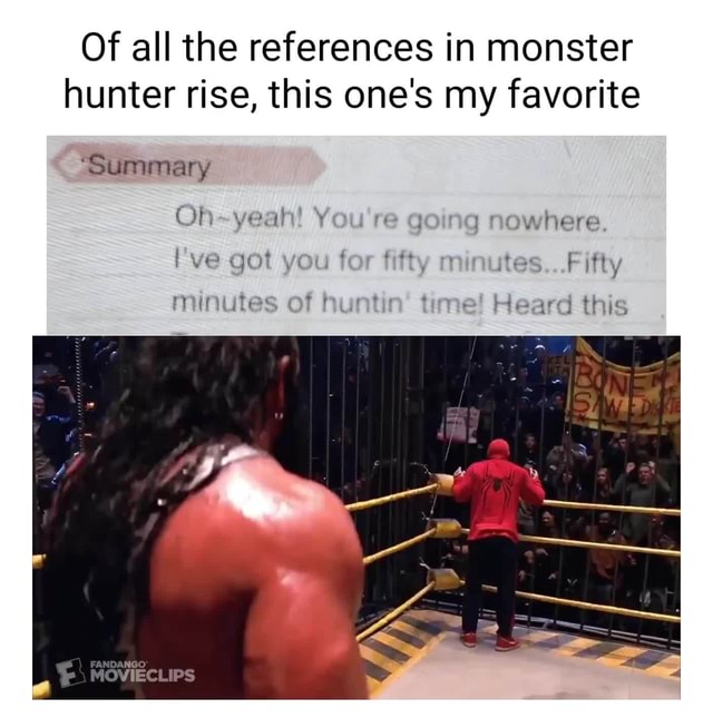 Of all the references in monster hunter rise, this one's my favorite ...