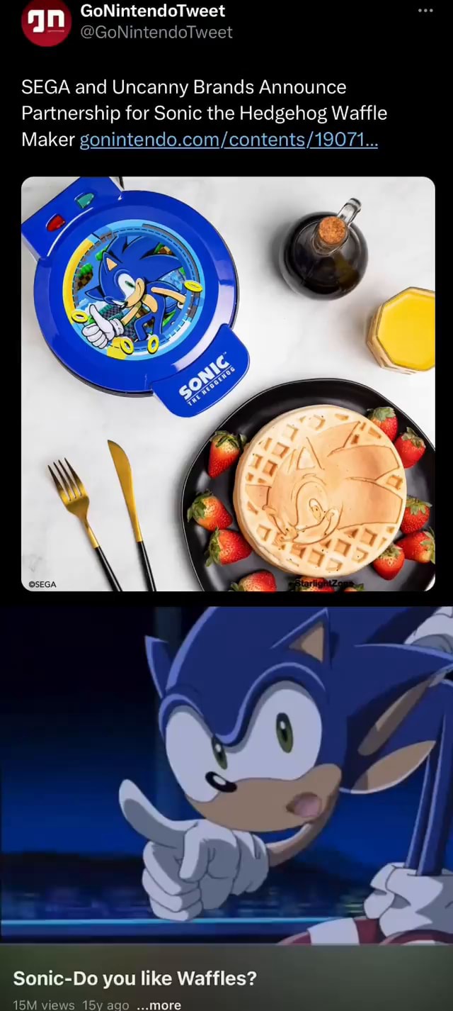 GoNintendoTweet @GoNintendoTweet SEGA and Uncanny Brands Announce Partnership for Sonic the ...
