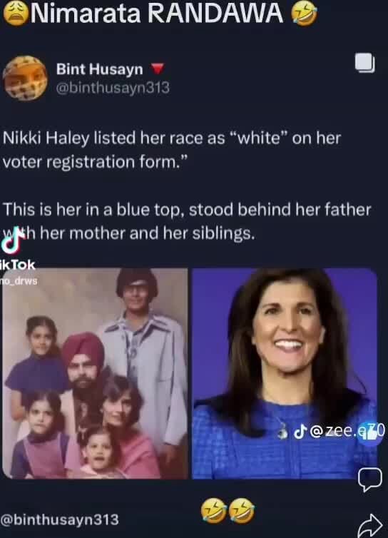 @Nimarata RANDAWA Bint Husayn @binthusayn313 Nikki Haley listed her ...