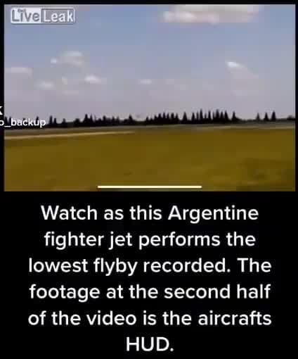 Watch as this Argentine fighter jet performs the lowest flyby recorded ...