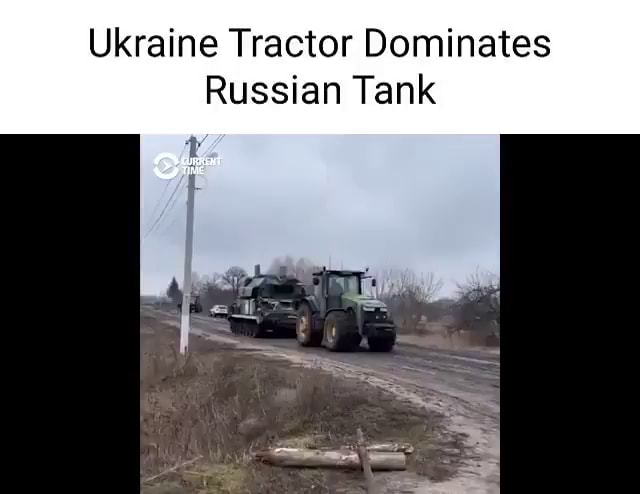 Ukraine Tractor Dominates Russian Tank - iFunny