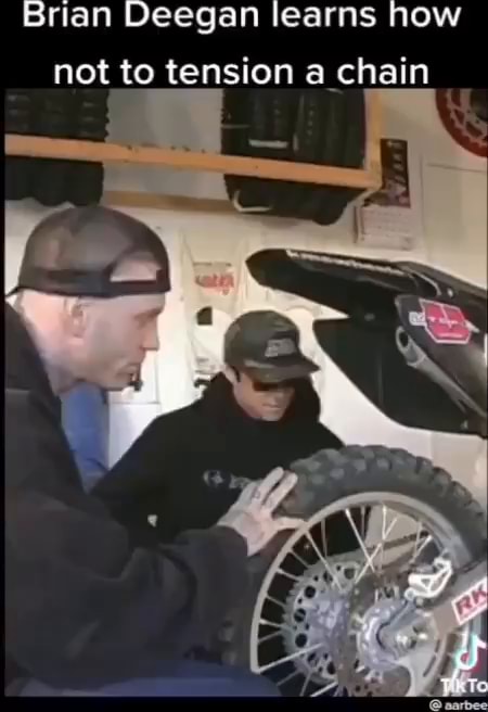 Brian Deegan learns how not to tension a chain - iFunny