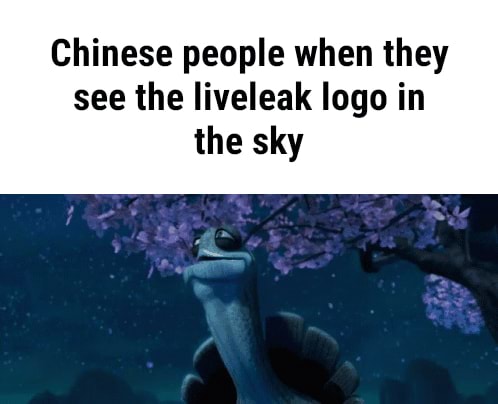 Chinese people when they see the liveleak logo in the sky - Chinese ...