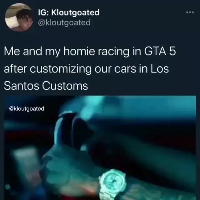 Me and my homie racing in GTA 5 after customizing our cars in Los ...