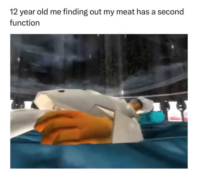 12 year old me finding out my meat has a second function - iFunny