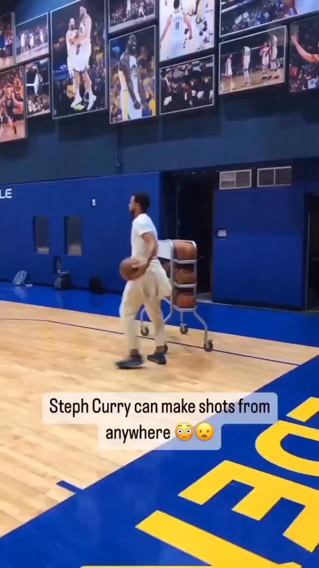 Steph Curry can make shots from anywhere - iFunny