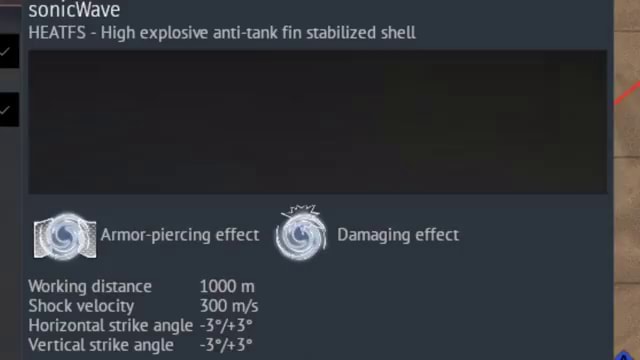 SonicWave HEATFS - High explosive anti-tank fin stabilized shell Ci ...
