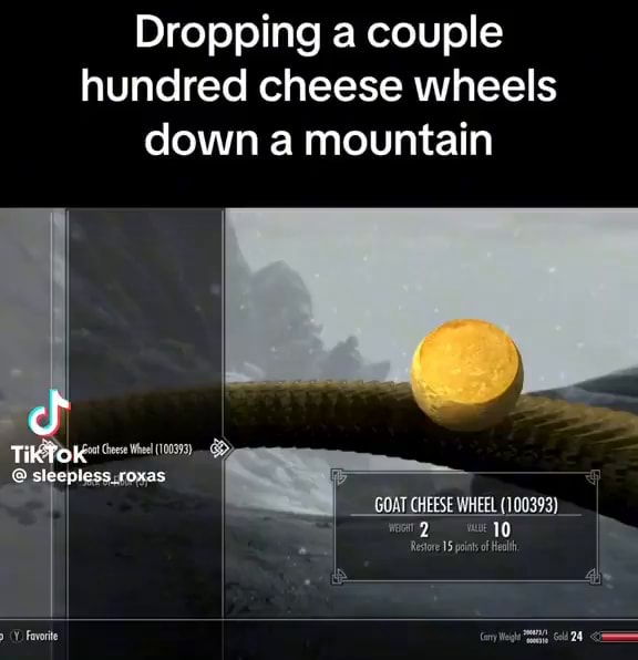 Dropping a couple hundred cheese wheels down a mountain Ti We 10055 ...