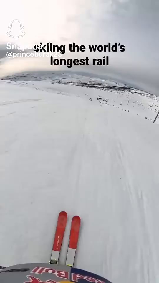 @orinee skiing the world's longest rail - iFunny