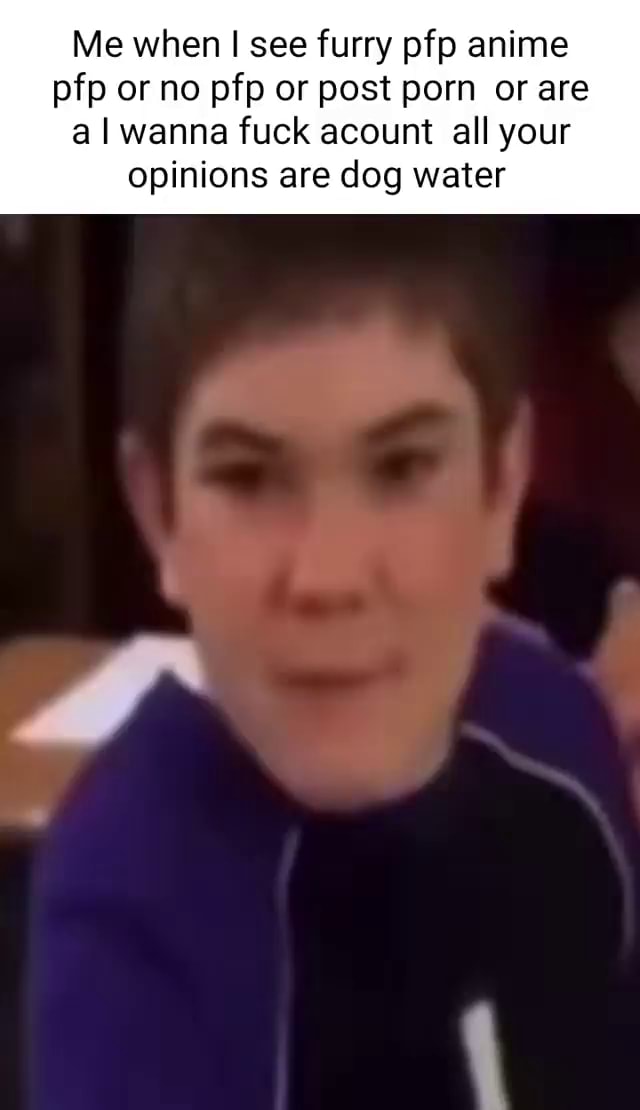 Me When I See Furry Pfp Anime Pip Or No Pfp Or Post Porn Or Are Al Wanna Fuck Acount All Your