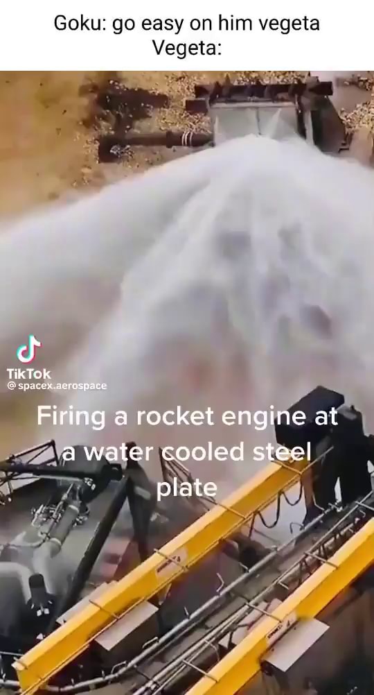Goku: go easy on him vegeta Vegeta: TikTok apacex aervspace Firing a ...