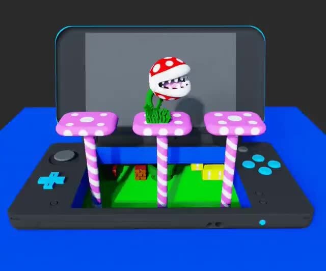 Took my old New 2DS model and made it a bit more.....3D.....ish. - iFunny