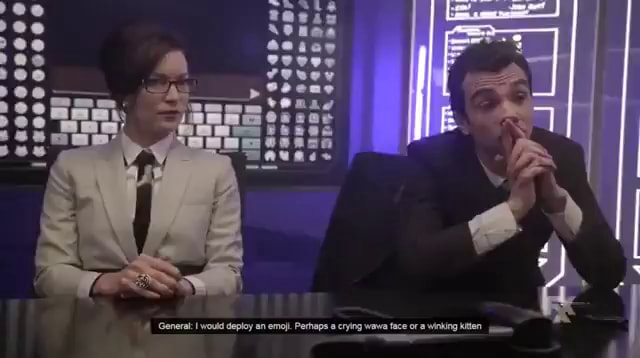 Genera: I would deploy an emoj. Perhaps a crying wawa face ora winking ...