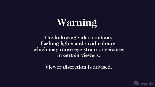 Warning The following video contains flashing lights and vivid colours ...