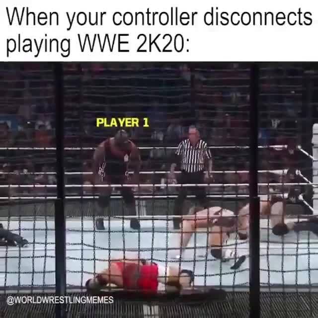 When your controller disconnects playing WWE 2K20: PLAYER an ...