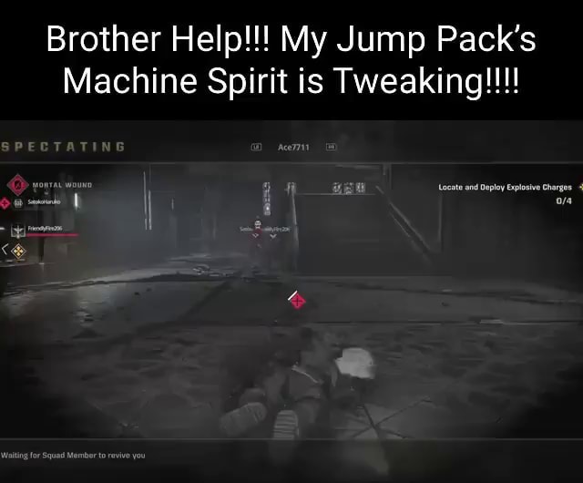 Brother Help!!! My Jump Pack's Machine Spirit is Tweaking!!! SPEGTOTING ...