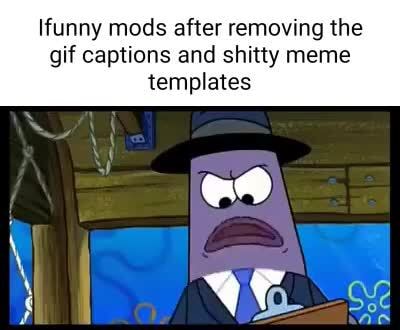 Funny mods after removing the gif captions and shitty meme templates ...