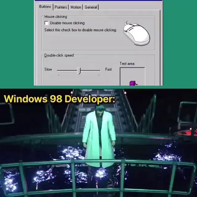 Buttons I Pointers I Mation I General I Mouse cfcking Disable mouse ...