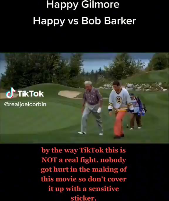 Happy Gilmore Happy vs Bob Barker TikTok @realjoelcorbin by the way ...