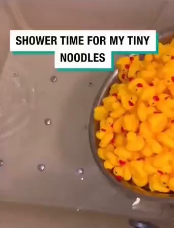 SHOWER TIME FOR MY TINY NOODLES - iFunny