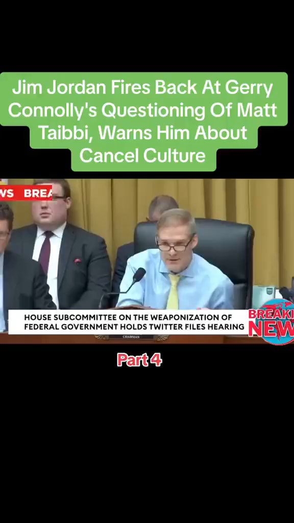 Memes - Jim Jordan Fires Back At Gerry Connolly's Questioning Of Matt ...