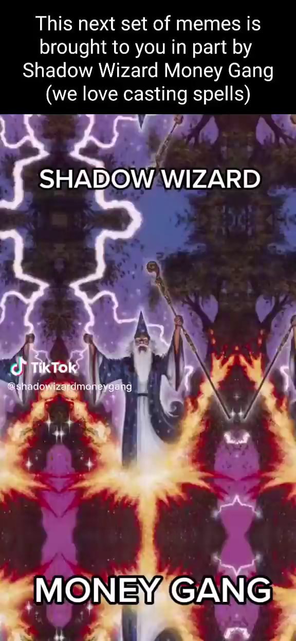 This next set of memes is brought to you in part by Shadow Wizard Money ...