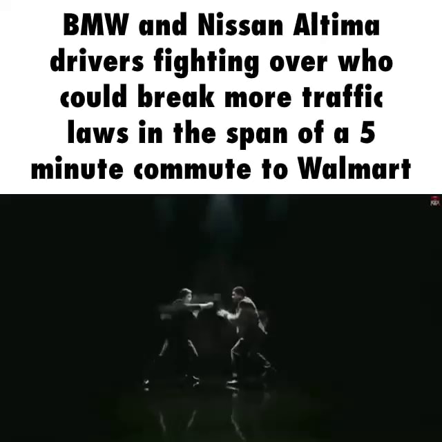 BMW and Nissan Altima drivers fighting over who could break more ...