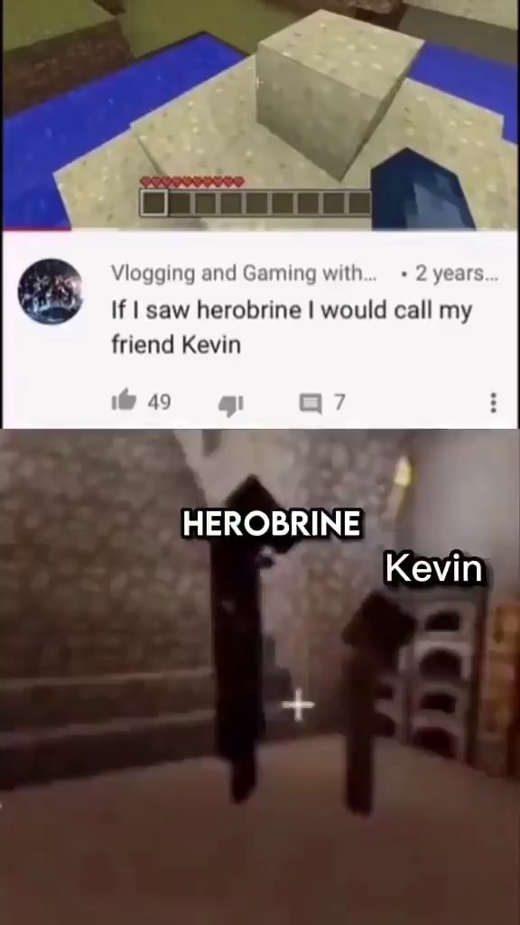 Viogging and Gaming with 2 years If I saw herobrine I would call my ...
