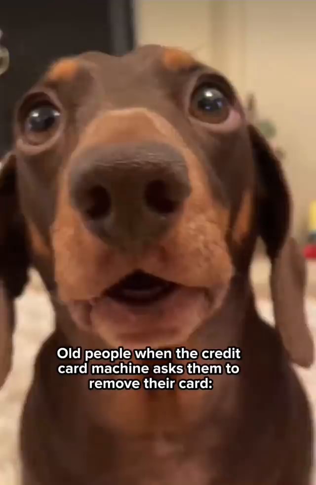 Old people when the credit card machine asks them to remove their card ...