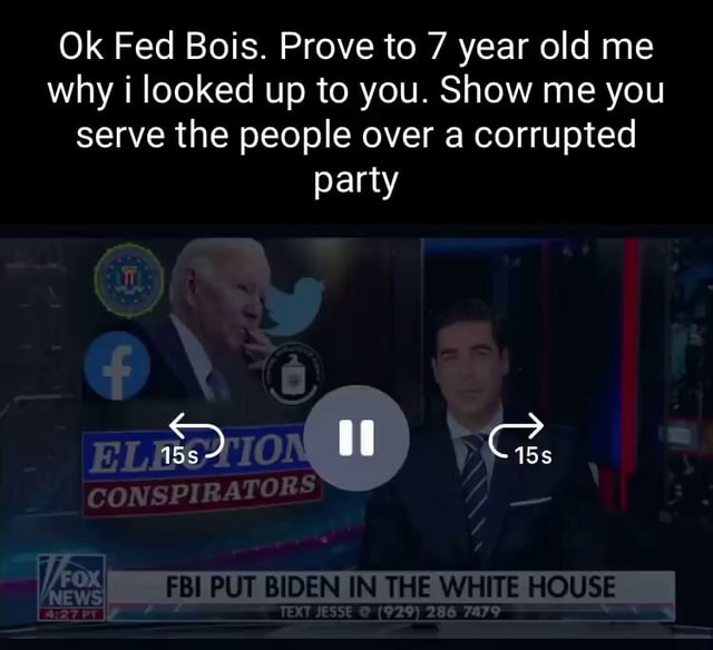 Ok Fed Bois. Prove to 7 year old me why i looked up to you. Show me you ...